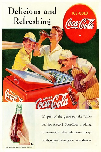 🍾 Vintage Coca-Cola Poster - Mid-Century Style Drink Refreshment 24x36 ...