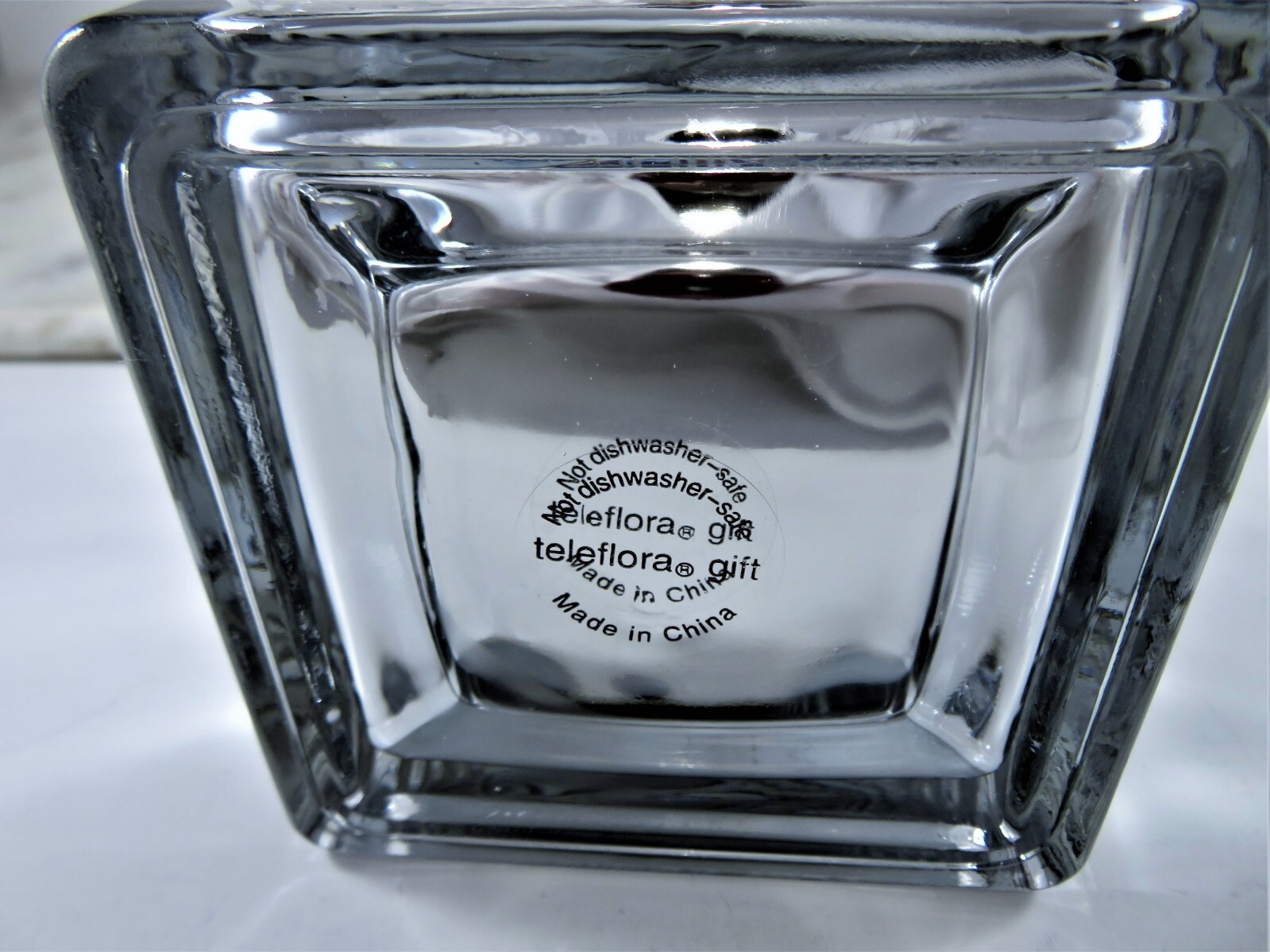 Silver Reflective Glass Cube Vase Sommerso Style 4.75 In High X 3.75 In ...
