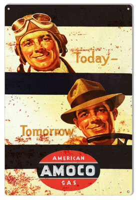 Amoco American Gas Company Vintage Metal Sign 12x18 | eBay