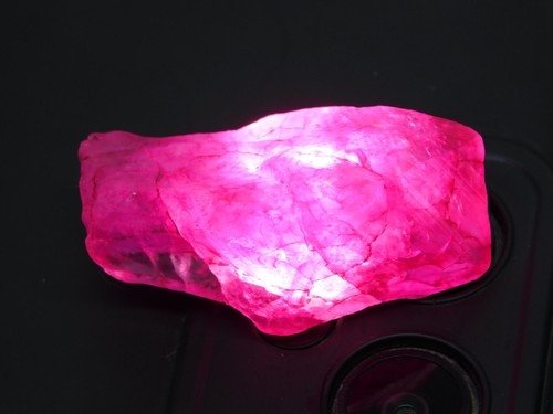 71Ct Natural Rare Pink Ruby Huge Size CERTIFIED Uncut Rough Loose ...
