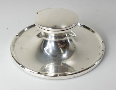 Antique English Sterling Silver Mappin & Webb Edwardian Inkwell | eBay