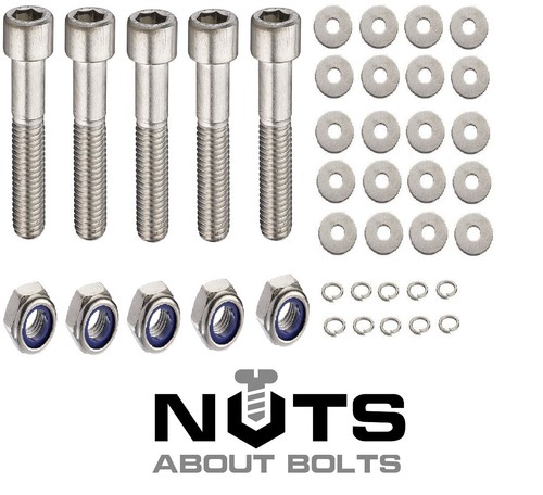 M4 M5 M6 M8 M10 M12 A2 STAINLESS STEEL CAP SOCKET SCREWS NUTS BOLT ...