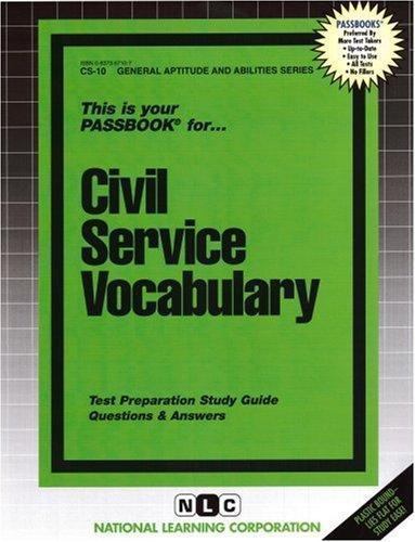 General Aptitude and Abilities Ser.: Civil Service Vocabulary : Test ...