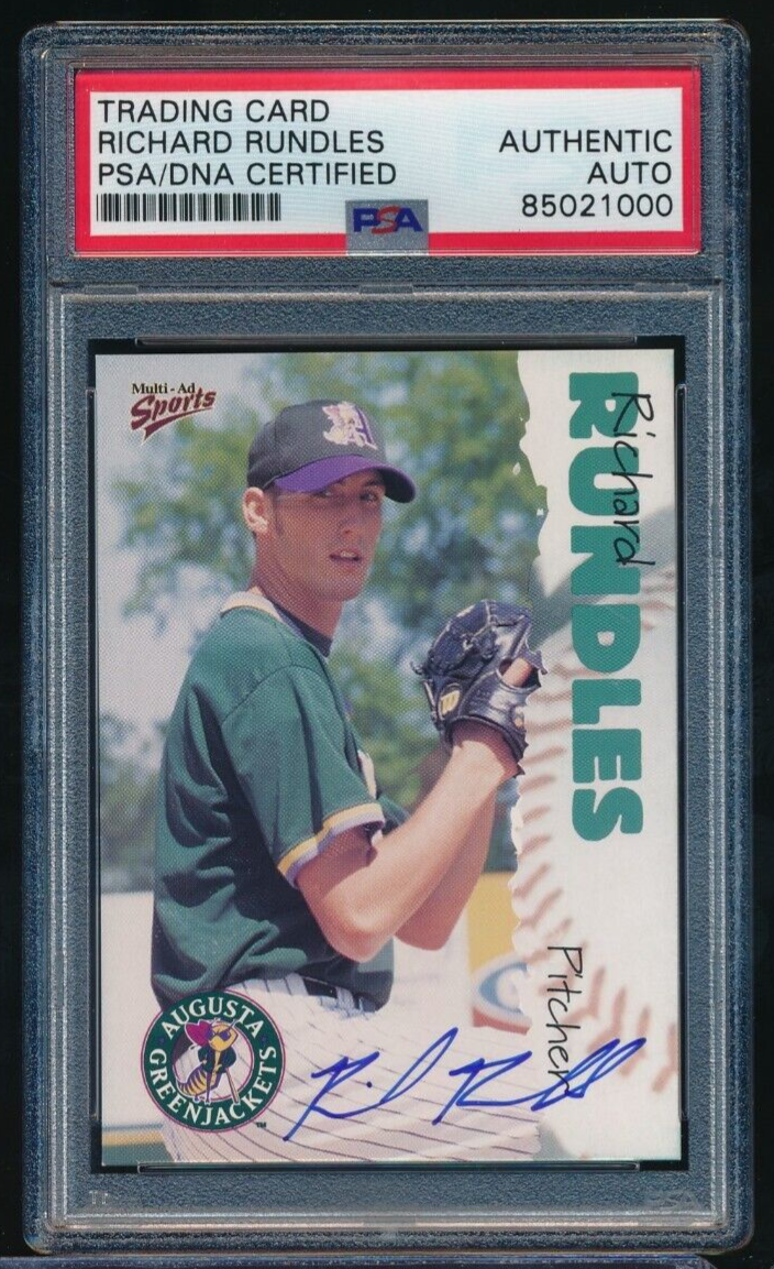 2001 Multi-Ad Sports Rich Rundles #19 signed auto PSA/DNA deceased ...