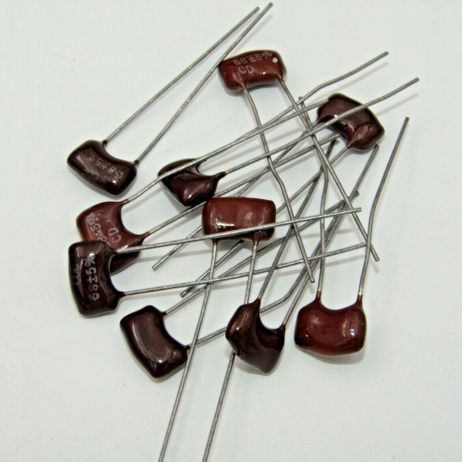 ( 10 PCS ) 68pF 500V 5% Mica Dipped Capacitor Cornell Dublier | eBay