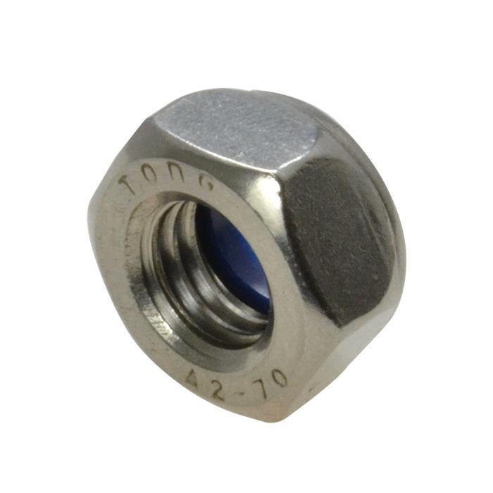 Pack Size 100 Stainless G304 Hex Nyloc Nut M10 (10mm) Metric Coarse ...