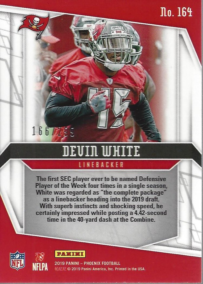 2019 Panini Phoenix Red #164 Devin White /299 - NM-MT | eBay