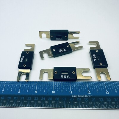5-Pack ANL Fuses 50Amp Gold Plated Fuse | eBay