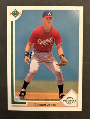 1991 Upper Deck Baseball Atlanta Braves Clipper Jones Rookie Card #55 ...
