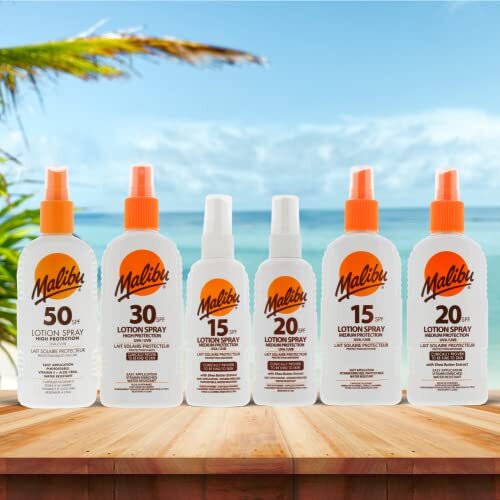Malibu Sun SPF 30 Lotion Spray, High Protection Sun Cream, Water ...