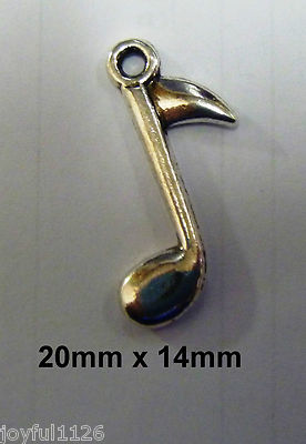 Quaver Music Note Charm Pendant Musical Score Musician 20x14mm AUS ...