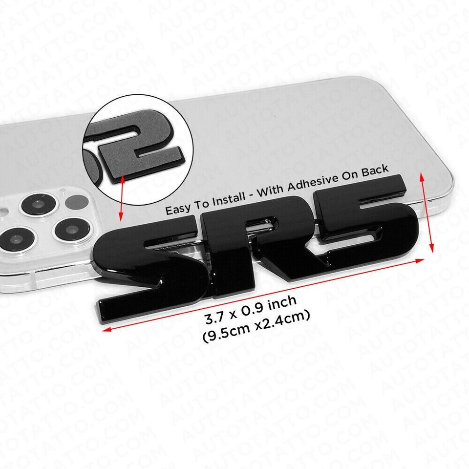 2Pc Gloss Black SR5 Emblem Badge Logo Fit tacoma 4runner tundra sequoia ...