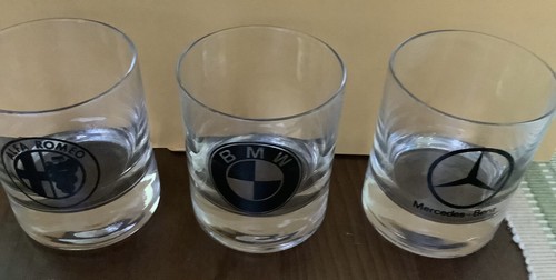 Spirit Glasses X 3 BMW, Mercedes Benz, Alfa Romeo. Whiskey Glass ...