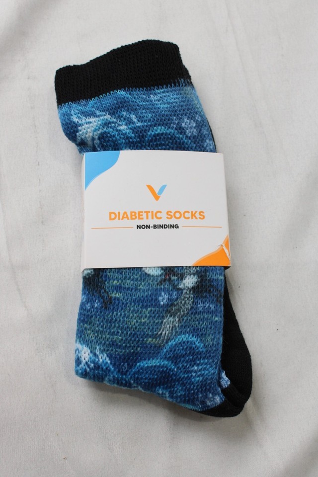Viasox Unisex Diabetic Non-Binding Socks Assorted Colors/Sizes/Styles ...