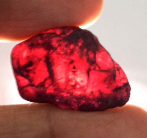 37.45 Ct/23 mm Red Brown Burma Painite Natural Gemstone Rough Certified ...