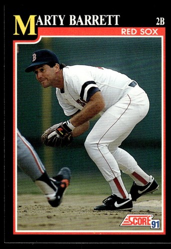 1991 Score Baseball Card Marty Barrett Boston Red Sox #228 | eBay