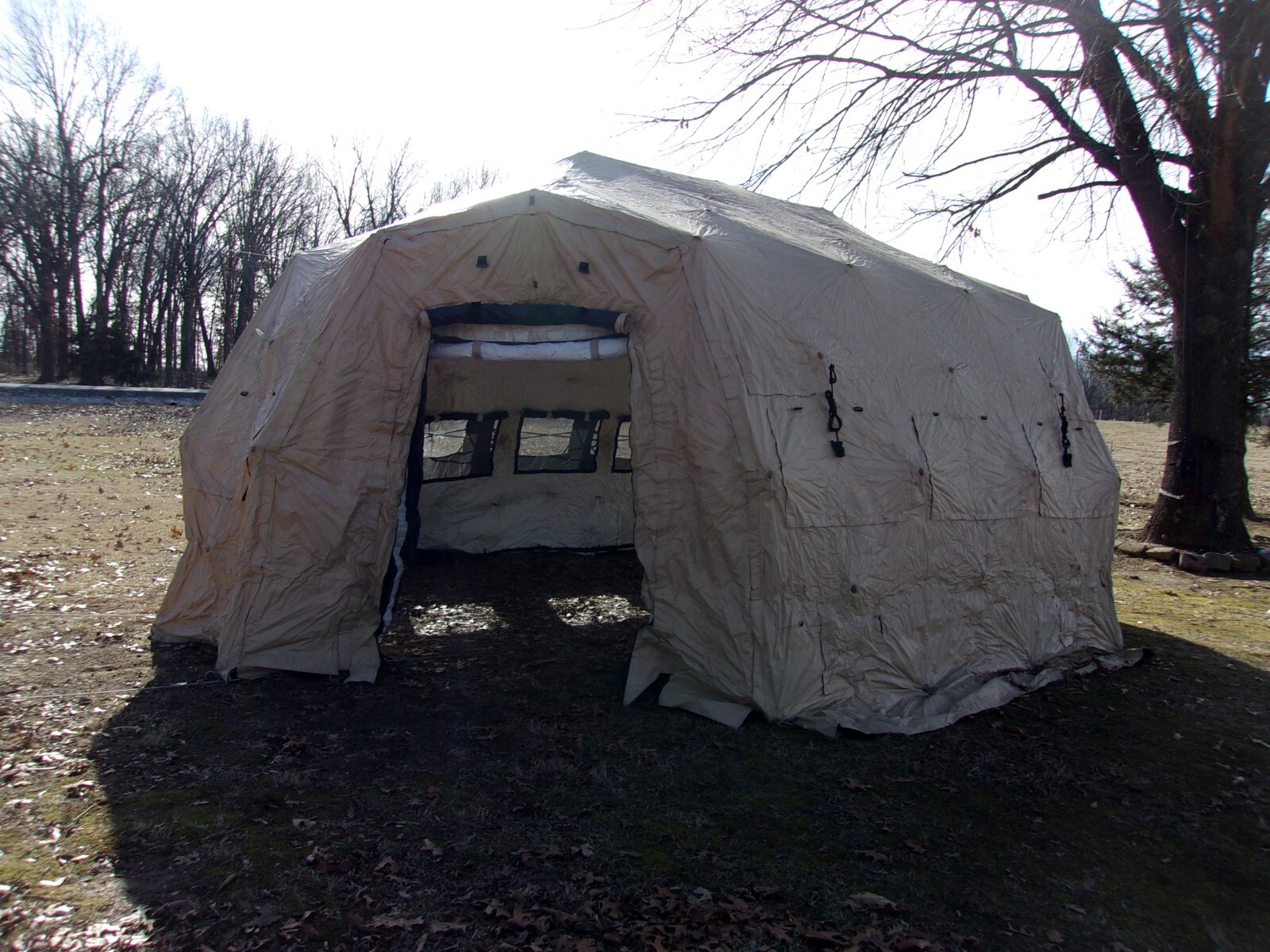 MILITARY SURPLUS DRASH TENT 3XB SERIES 22 x 15 ft CAMPING HUNTING GOOD ...