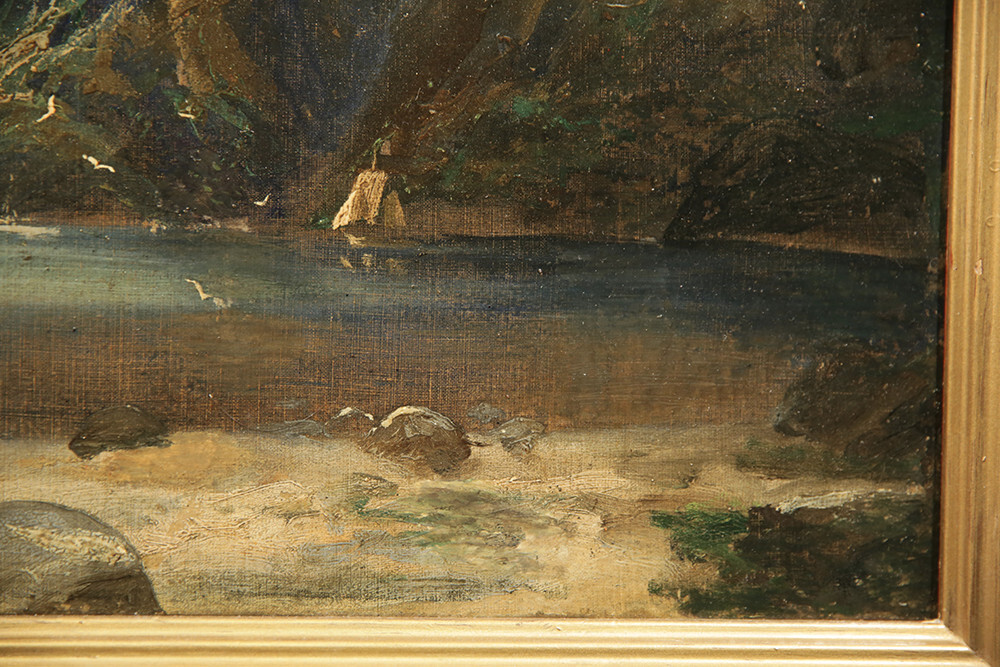 19th - 20th Century American Mountain Lake Landscape signed William ...