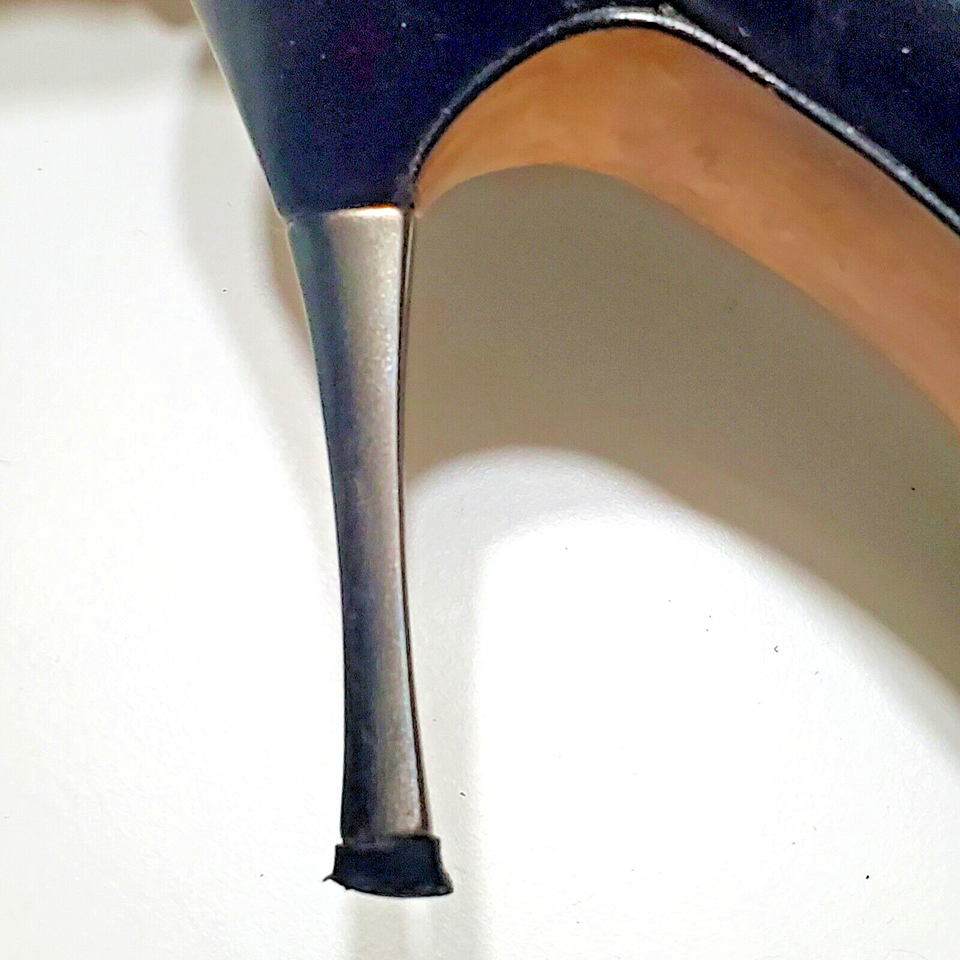 FANTASTIC Vtg PACO GIL Pointy METAL SPIKE High Heel Pumps LTHR Shoes ...