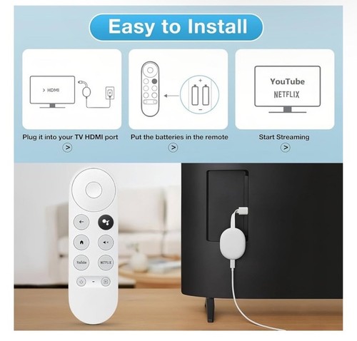 New Replacement For Chromecast With Google TV Voice Bluetooth IR Remote ...