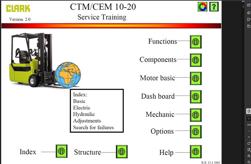 CLARK CEM 16 CEM16 FORKLIFT SERVICE REPAIR SHOP MANUAL PDF ON USB | eBay