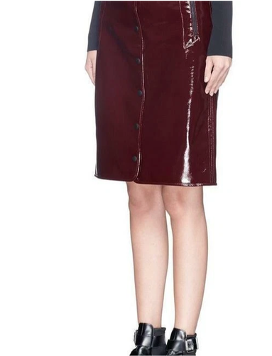 NEW! Rag & Bone Red Vail Coated Wool Blend Skirt Size 0 MSRP $425.00 ...