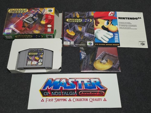 N64 Nintendo 64 LODE RUNNER 3-D CIB Complete Box Game 3D Poster | eBay