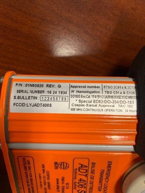Elta ELT Emergency Locator Transmitter 01N65920 for sale online | eBay