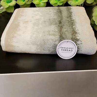 Common Thread Ombre Green Beige White S/2 Bath Towels - | eBay