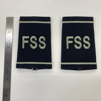 FSS Soft Shoulder Epaulettes - 2 Stripe - Grey Embroider On Dark Navy ...
