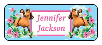 30 personalized horse name tag stickers, tags, school supply labels | eBay