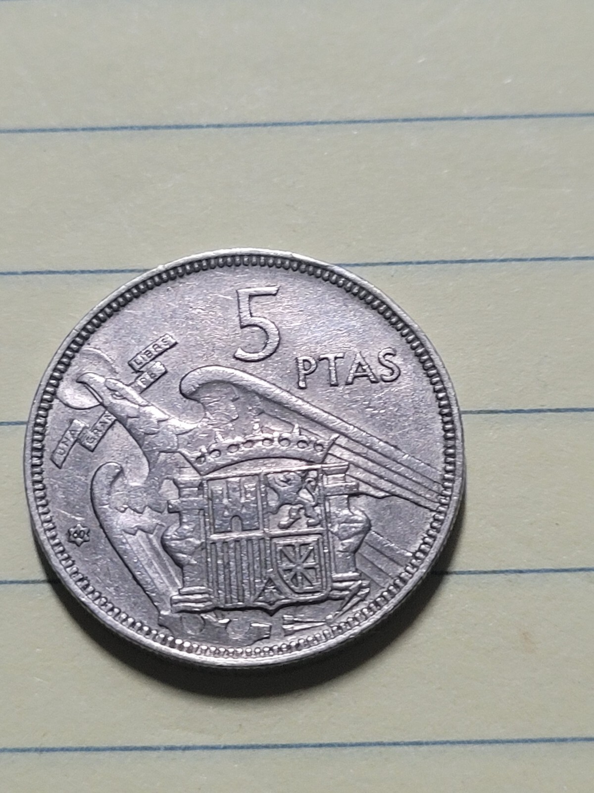 1957 SPAIN 5 PESETAS COIN ( XF ) | eBay