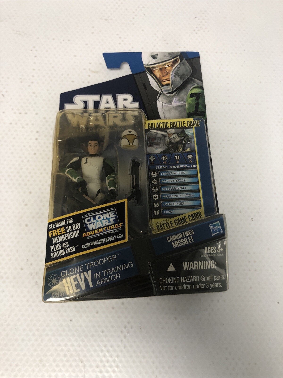 STAR WARS/THE CLONE WARS - CLONE TROOPER HEVY NEW ON CARD CW41 DOMINO ...
