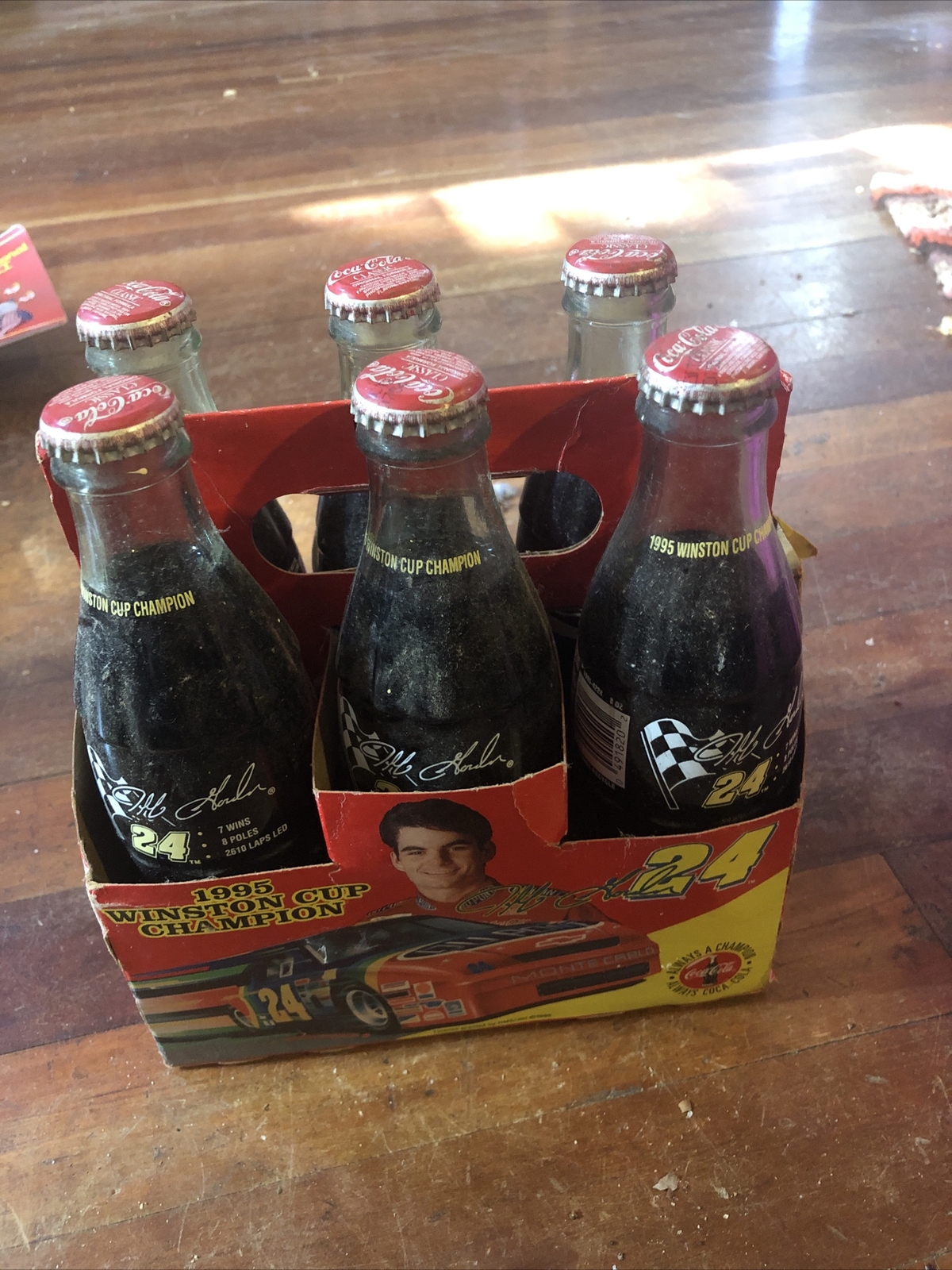 NASCAR-1995-WINSTON CUP CHAMPION-JEFF GORDON-COCA COLA-COKE 6 PACK ...