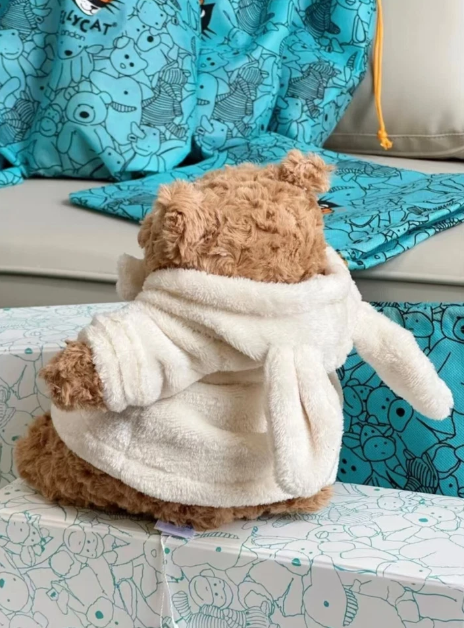 Jellycat Bartholomew Bear Bathrobe Plush 26cm - Cozy Teddy with Soft ...
