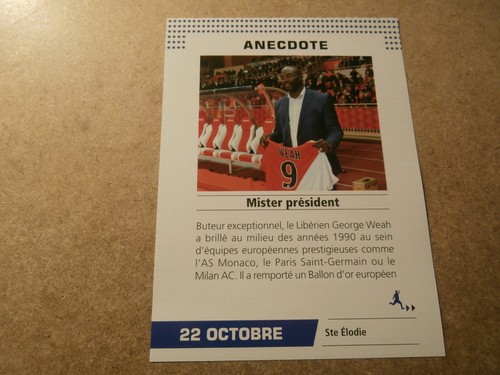 GEORGE WEAH, RARE FOOTBALL TRADING CARD, COLLECTOR (JT29) | eBay