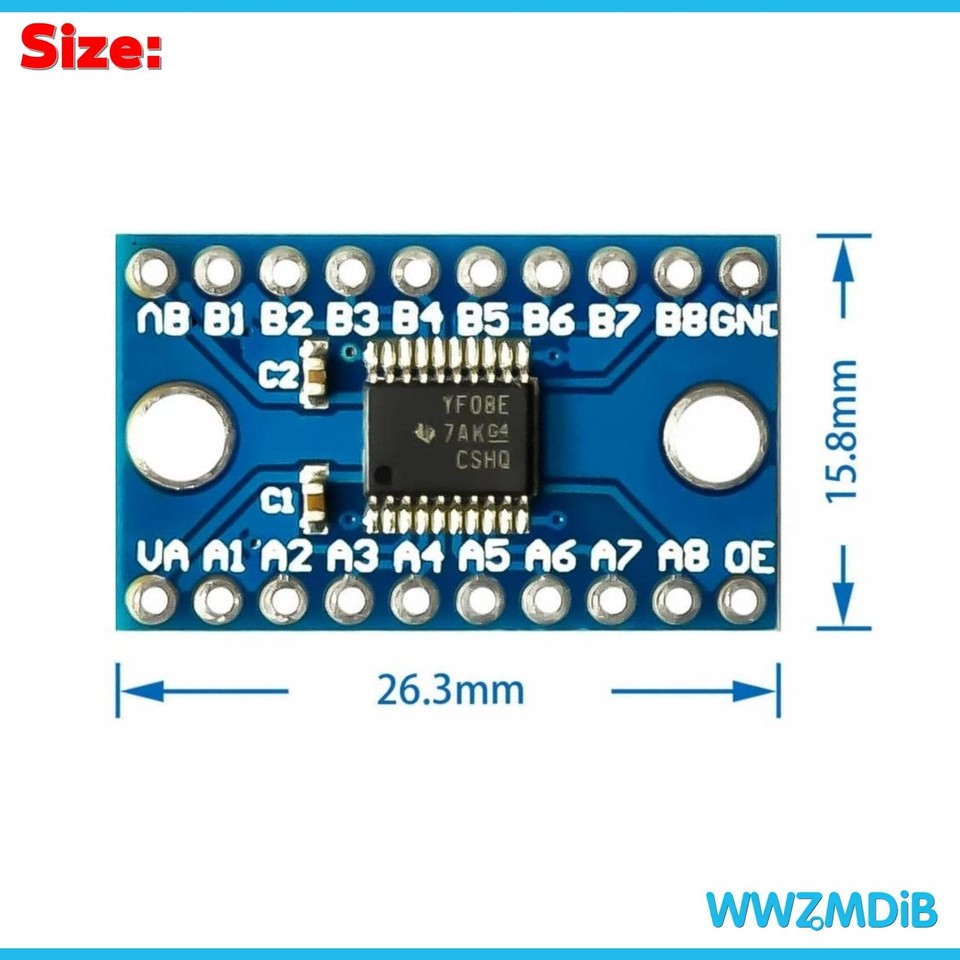 TXS0108E Logic Level Shifter 3.3v 5v High Speed Full Duplex 8 Channel ...