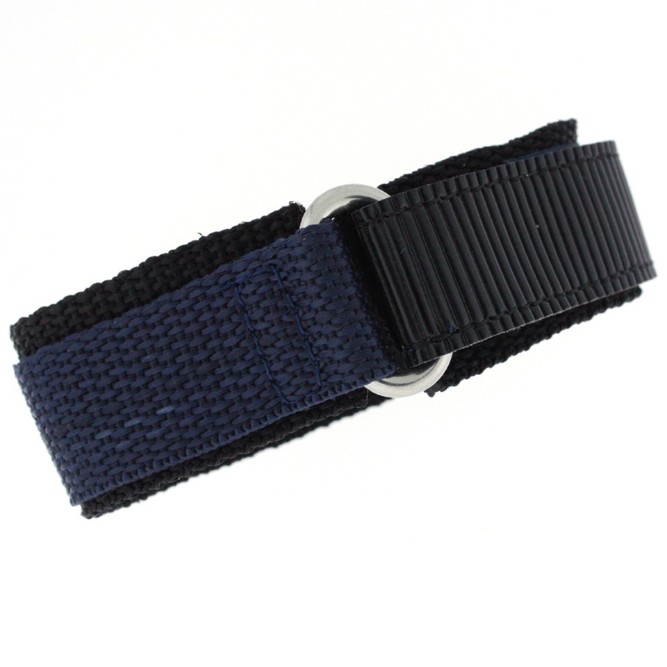 Hook Loop Watch Band Straps Nylon Sports Waterproof Black Navy Green ...