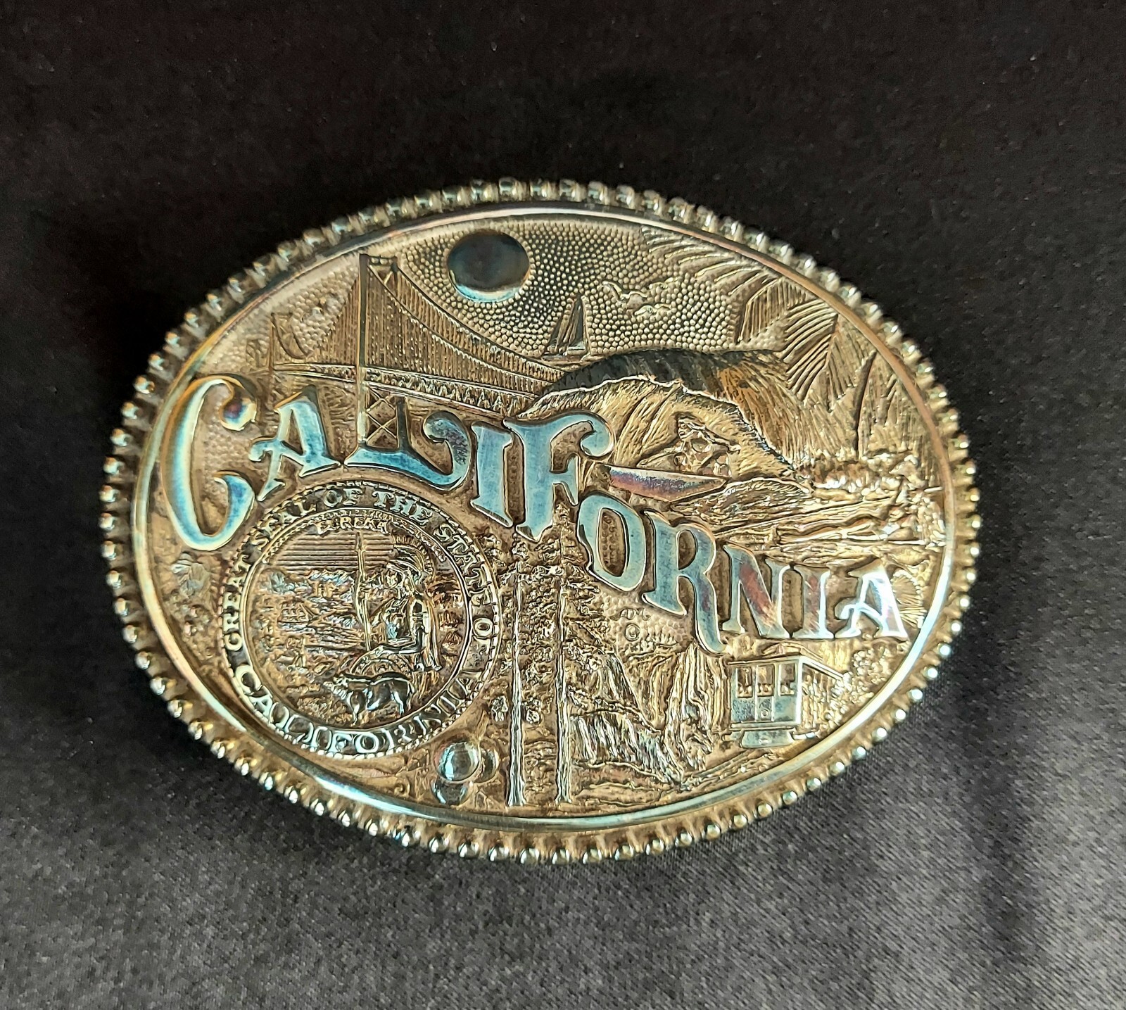 California Award Design Medals 24kt Gold And Silver P… - Gem