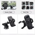 3-in-1 Car Phone Mount Dashboard Windshield Universal Holder Adjustable ...