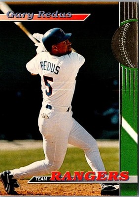 1993 Stadium Club Texas Rangers Gary Redus #14 Texas Rangers Baseball ...
