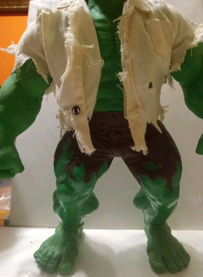 MARVEL 2003 ELECTRONIC STRETCH 'N ROAR HULK TALKING FIGURE PREOWNED ...