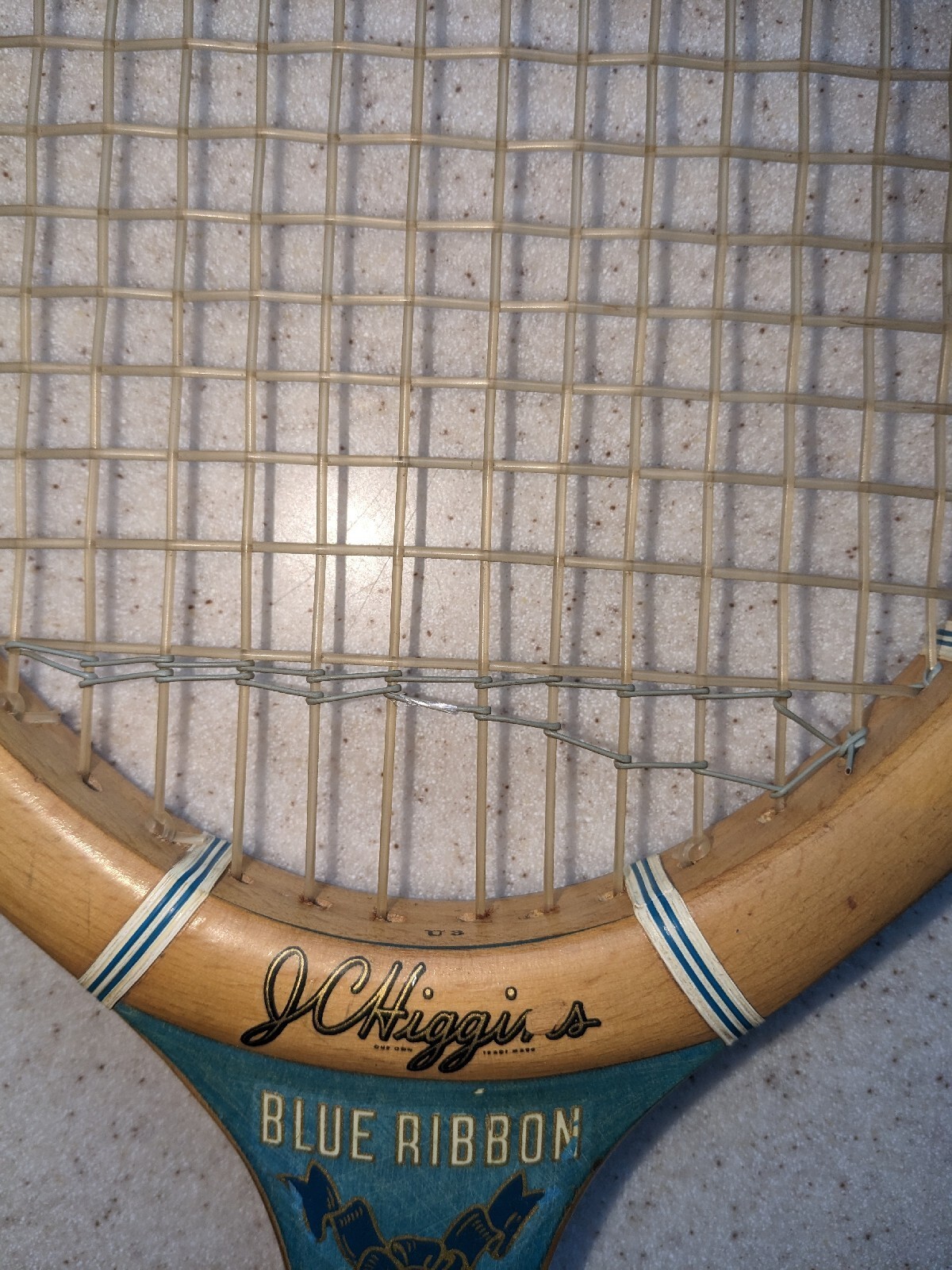 Vintage 1930s J. C. Higgins Sears Roebuck Tennis Racket Racquet Blue ...
