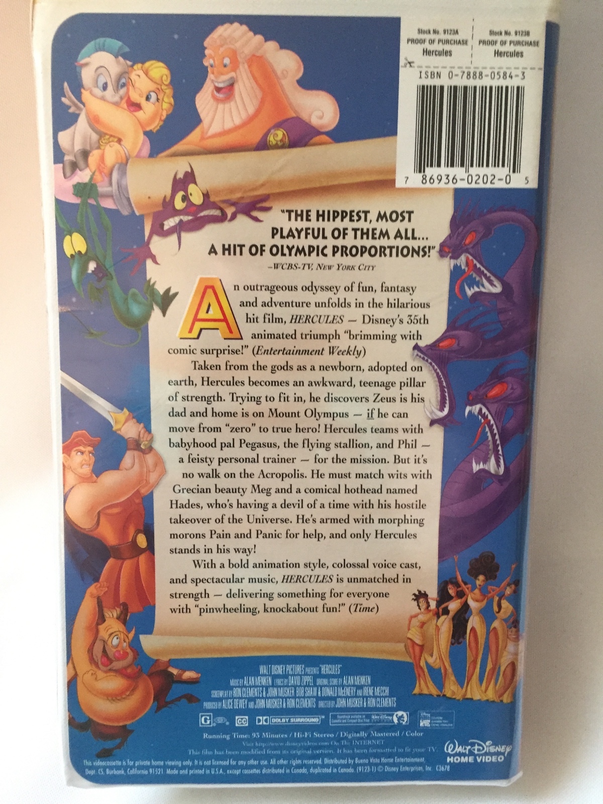 Hercules Walt Disney Masterpiece Collection VHS #9123 RARE | eBay