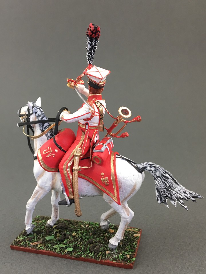 Painted Napoleonic metal soldier 1/30, French Red Lancers figure VID ...