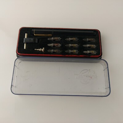 Vintage Calligraphy Set MARKANT 100 Graphos Dip Pen 9 Nibs Drawing ...