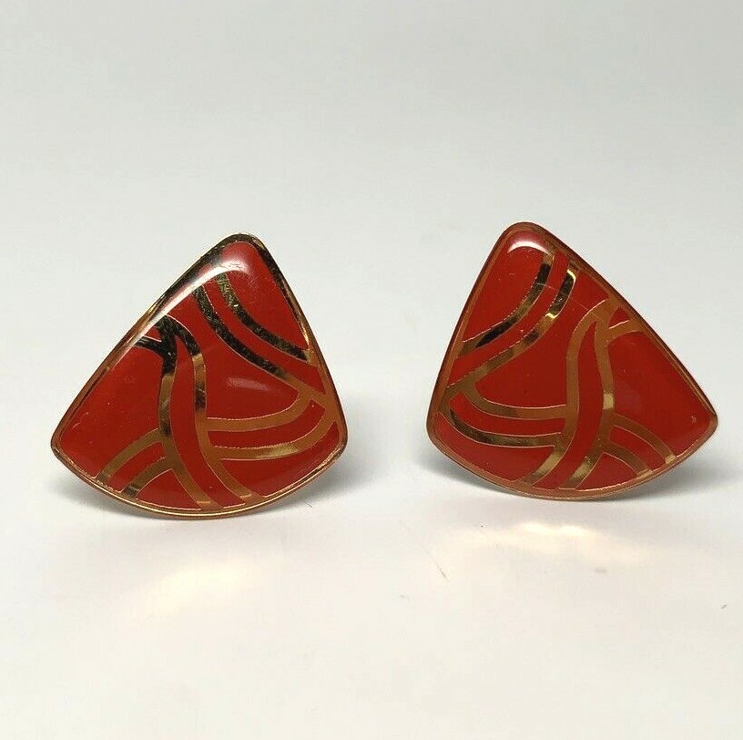 Lot Six Pairs Vintage Red Clip Earrings | eBay