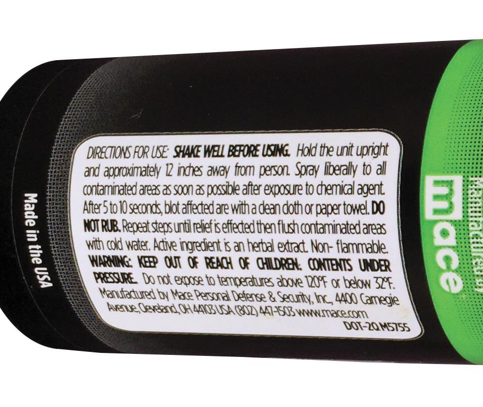 Mace® Take Down OC Decontamination Spray For Relief From Pepper Spray ...