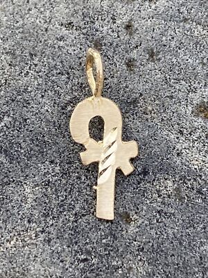 14K Yellow Gold Candy Cane Charm | eBay