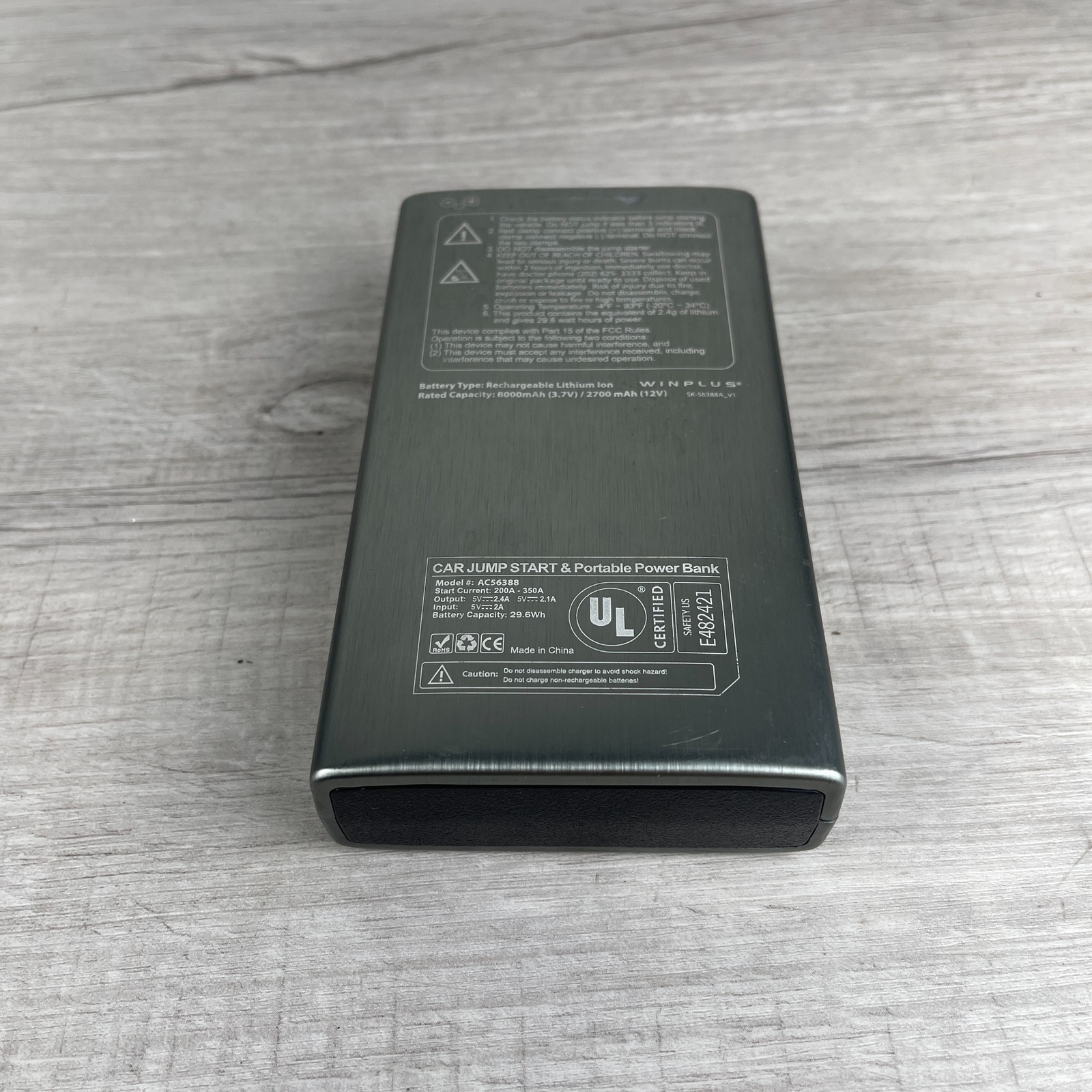 Winplus AC56388 Portable Handheld USB Power Bank Car Jump Start 2700mah ...